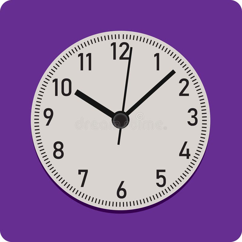 Modern wall clock stock vector. Illustration of standard - 229127587