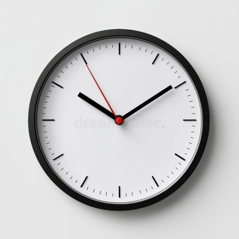 Modern Wall Clock Showing Time with Minimalist Design, Prominently ...