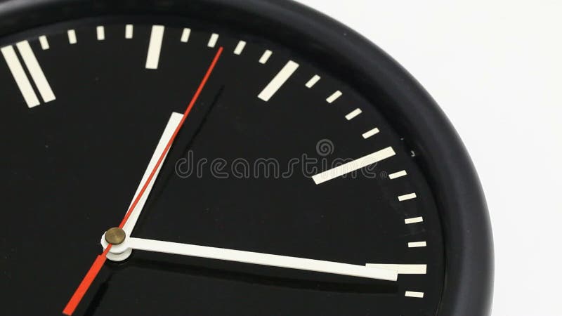 Modern wall clock ticking stock footage. Video of passing - 139359430