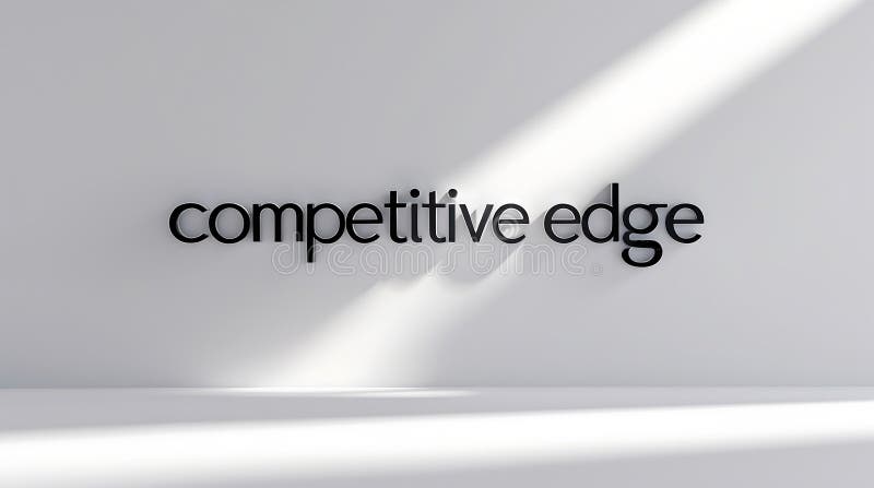 Modern Wall Decoration Featuring the Phrase Competitive Edge in a ...