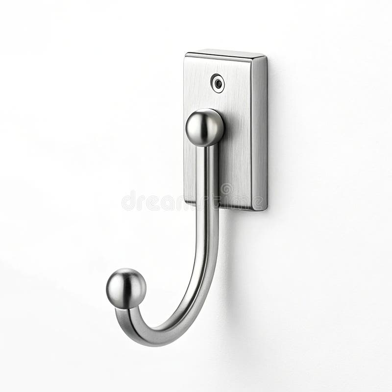 Modern Wall Hook with Decorative Design on White Background Stock ...