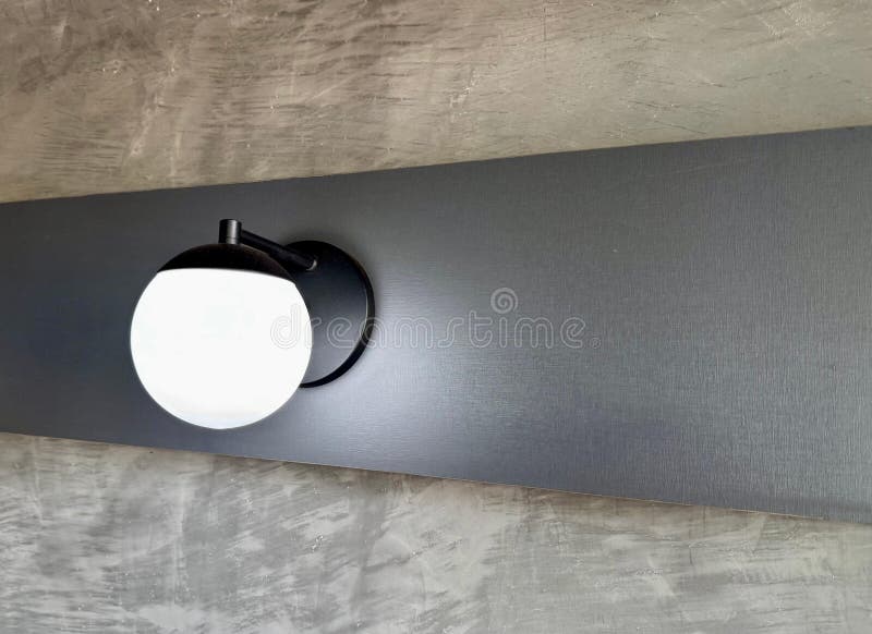 Modern Wall Lamp on Textured Wall Stock Image - Image of accessories ...