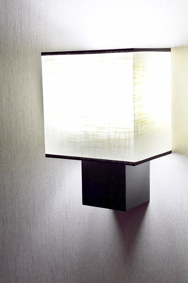 Modern wall lamp on wall. stock image. Image of indoor - 26379071