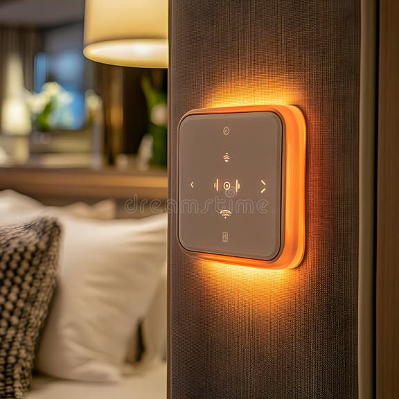 Modern Wall Mounted Control Panel with Illuminated Buttons - Photo ...