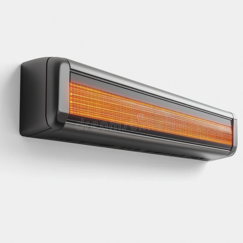 Modern Wall-mounted Heater Black Design Elegant Home Heating Solution ...