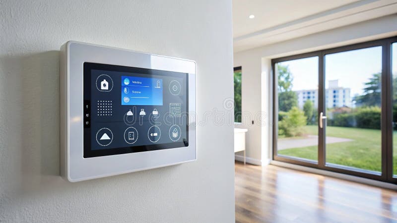 Modern WallMounted Smart Home Security Control Panel RealTime Status ...
