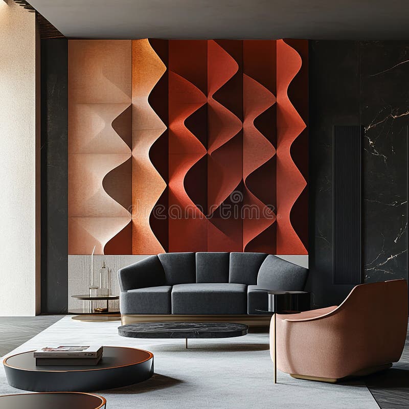 Geometric Illusion: a Modern Wallpaper with Bold Geometric Shapes ...