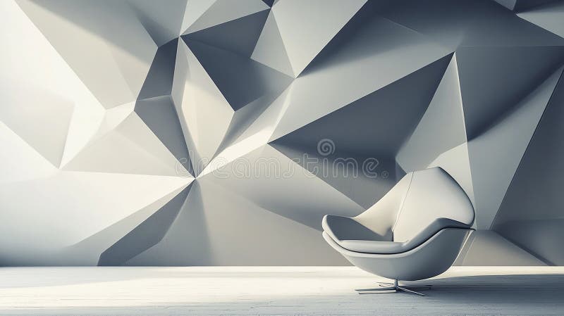 Geometric Illusion: a Modern Wallpaper with Bold Geometric Shapes ...