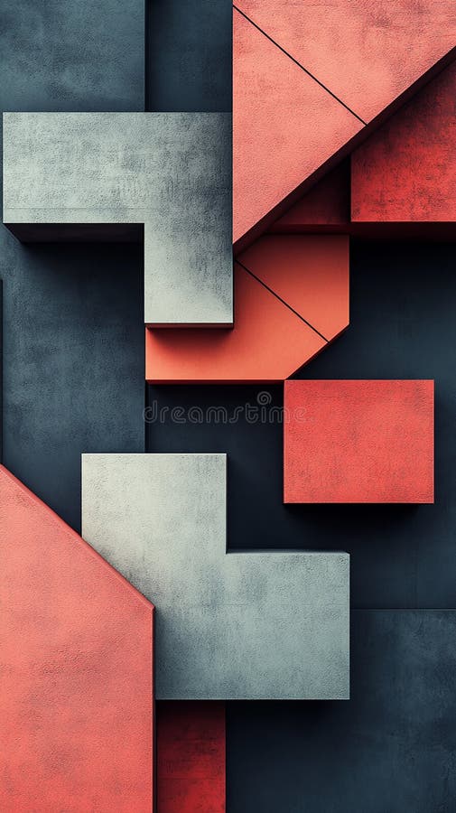 Geometric Illusion: a Modern Wallpaper with Bold Geometric Shapes ...