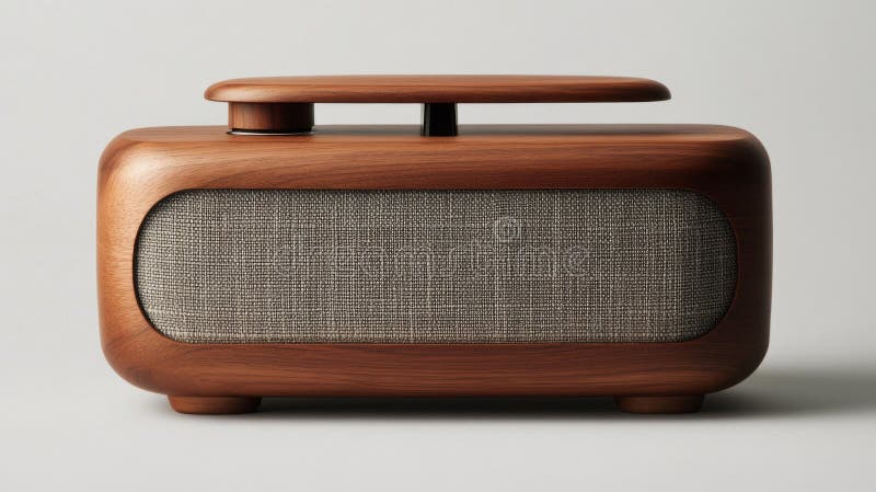 Modern Walnut Wooden Box with Grey Textured Fabric Insert Stock ...