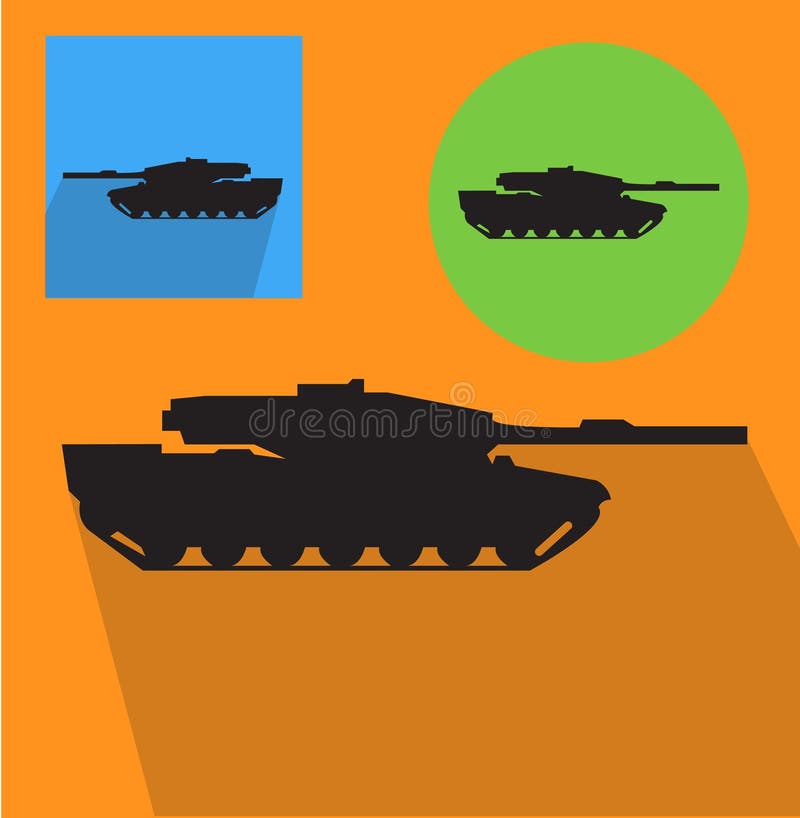 Modern War Military Tank Icon Stock Vector - Illustration of vehicle ...