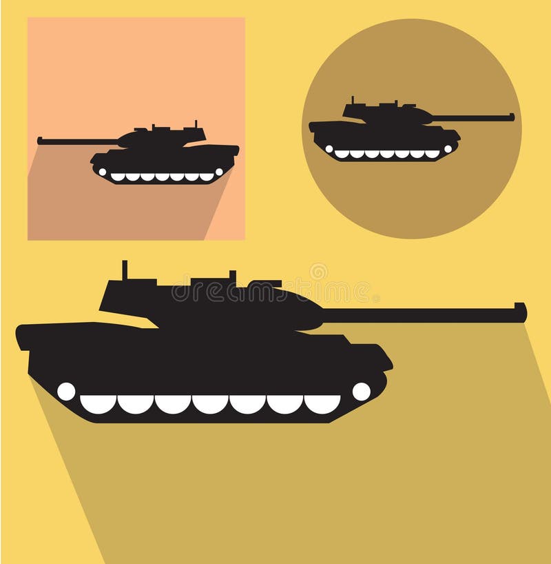 Modern War Military Tank Icon Stock Vector - Illustration of army ...