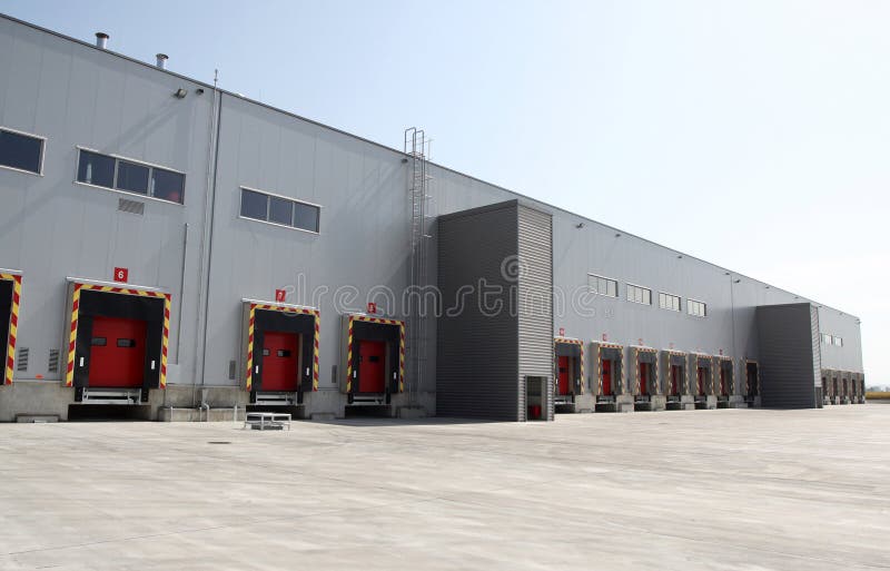 Modern warehouse stock image. Image of exterior, logistics - 18426631