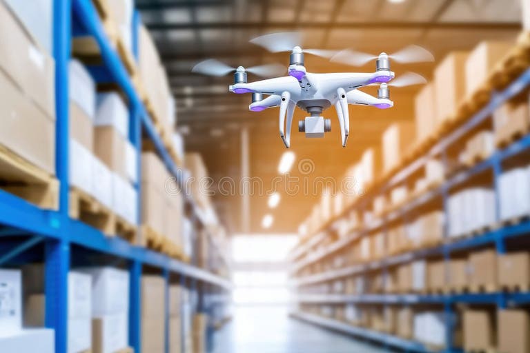 High-tech Warehouse Utilizes AI-powered Drones for Efficient Inventory ...
