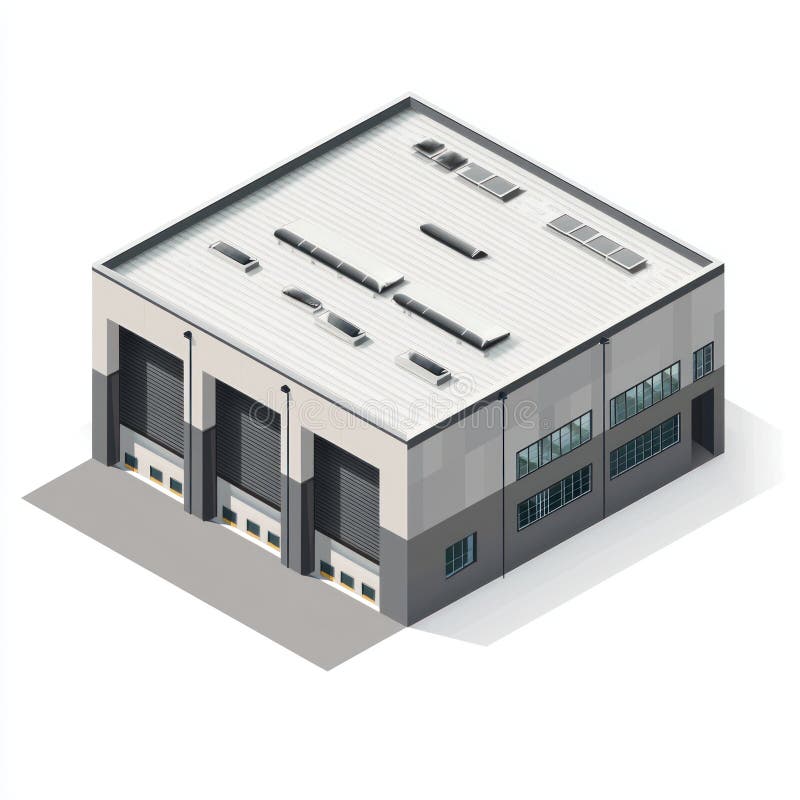 Modern Warehouse Architecture Featuring Concrete and Steel Design ...