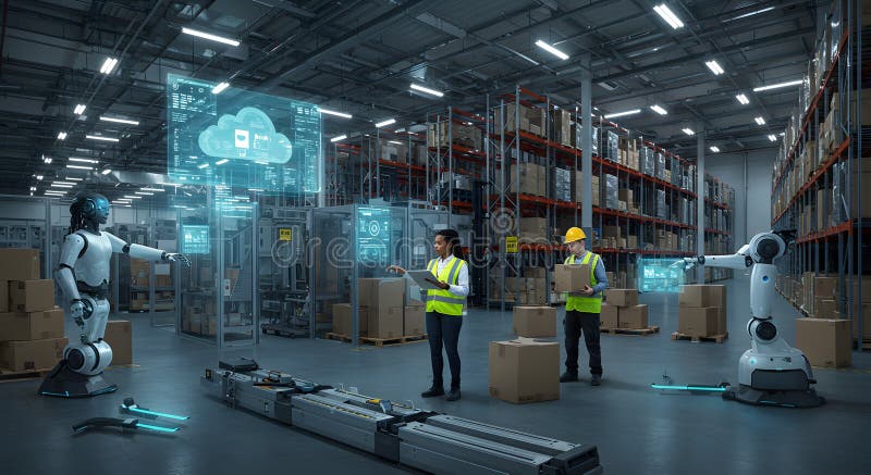 Modern Warehouse Automation: Robots and Workers Collaborate on ...