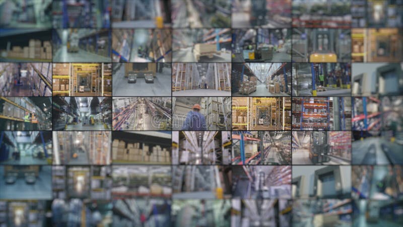 Modern Warehouse in a Factory. Warehouse at the Factory Multiscreen ...