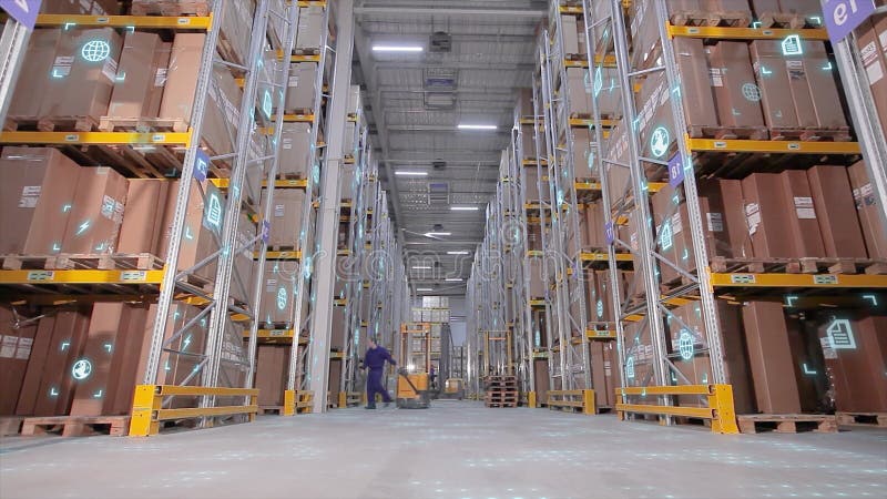 Modern Warehouse Concept. Large Warehouse of a Modern Factory ...