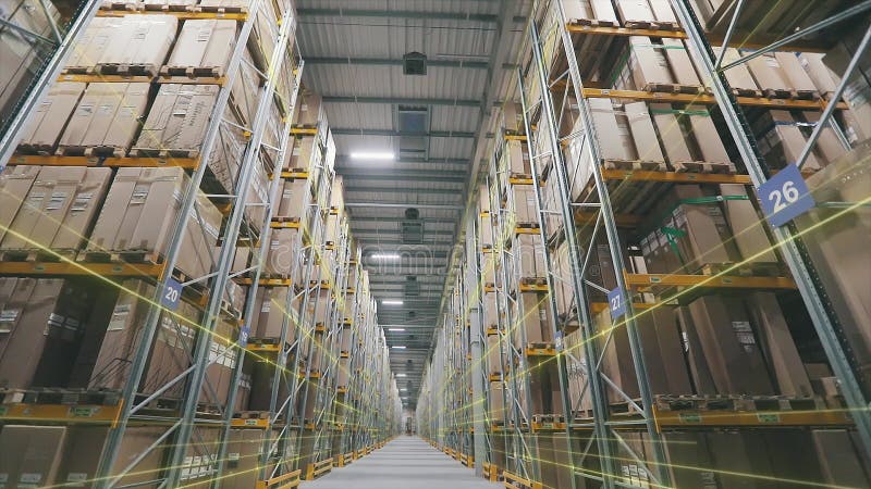 Modern Warehouse Concept. Large Warehouse of a Modern Factory ...