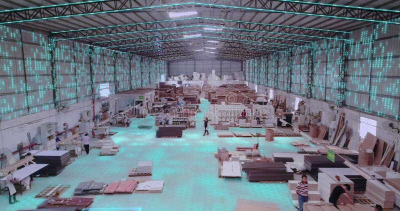 Lots of Cartons in Stock. Modern Warehouse with Boxes. Large Factory ...