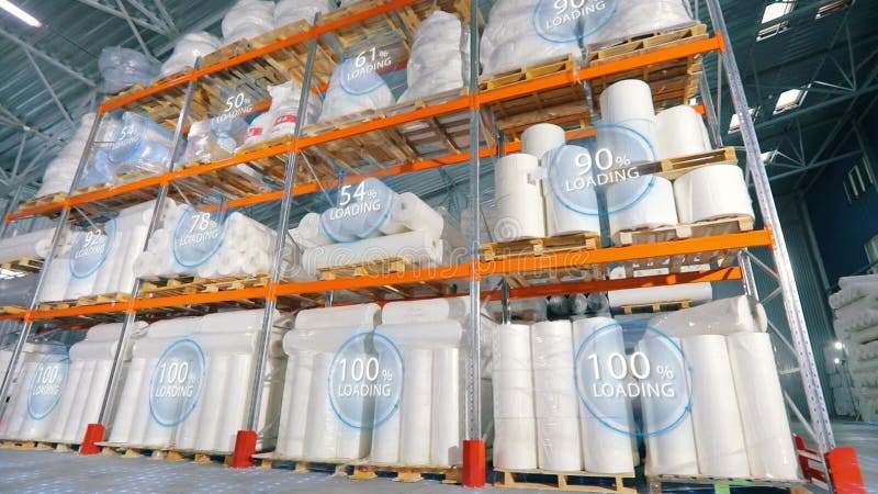 The Concept of a Modern Warehouse in a Factory. Warehouse Shelves ...