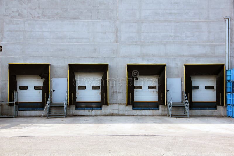 Modern warehouse doors stock photo. Image of logistic - 21987740