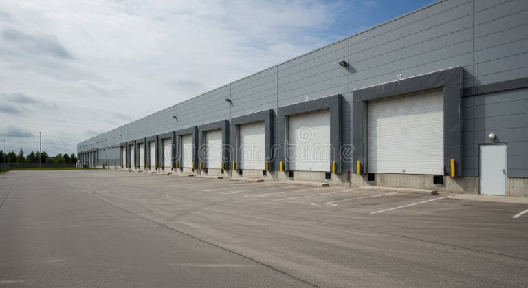 Modern Warehouse Exterior with Loading Docks Contemporary Warehouse ...