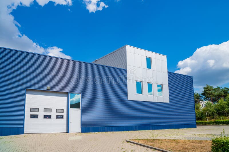 Modern warehouse exterior stock photo. Image of expedition - 313280358