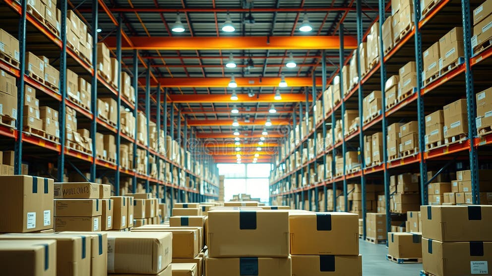 A Modern Warehouse Fulfillment Center Streamlined Processes Efficient ...
