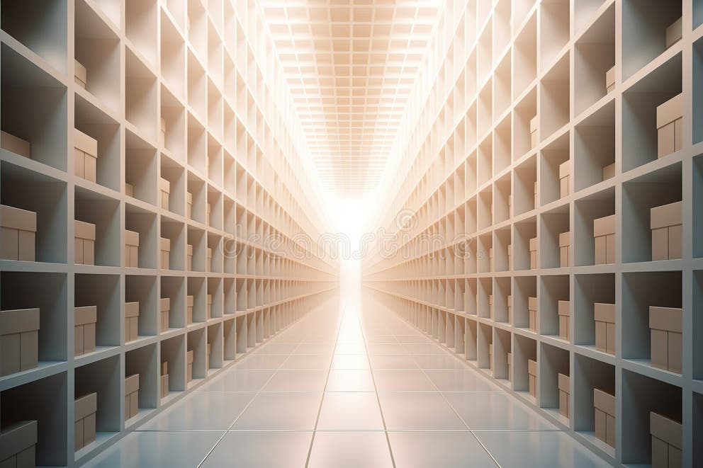 Modern Warehouse Interior Design with Empty Boxes - a Stunning ...