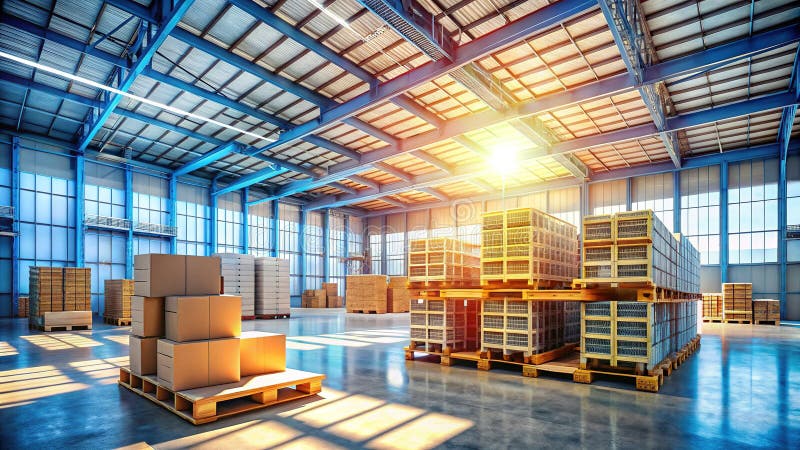 Modern Warehouse Interior Design Spacious Storage Solution for ...