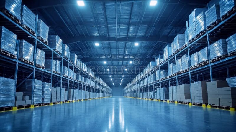 Modern Warehouse Interior Logistics Storage Distribution Center ...