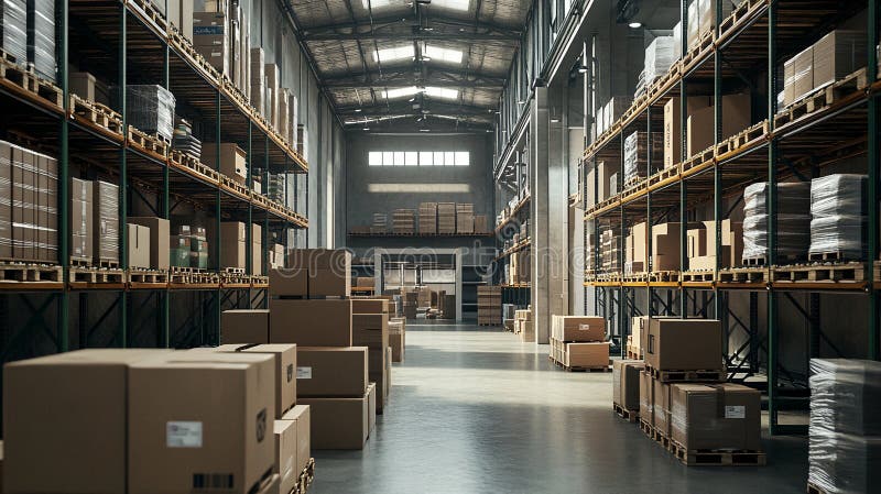 Modern Warehouse Interior Spacious Industrial Storage Facility ...