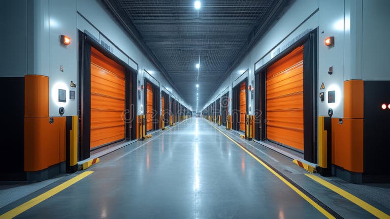 Modern Warehouse Interior Showcasing Sorting and Distribution ...