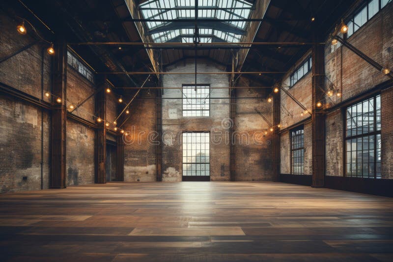 Modern Warehouse Interior with Stacked Boxes and Shelves, Industrial ...