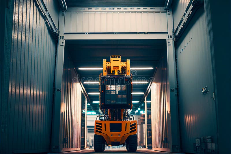 Modern Warehouse and Loader. AI Generated Stock Illustration ...