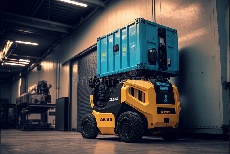 Modern Warehouse and Loader. AI Generated Stock Illustration ...