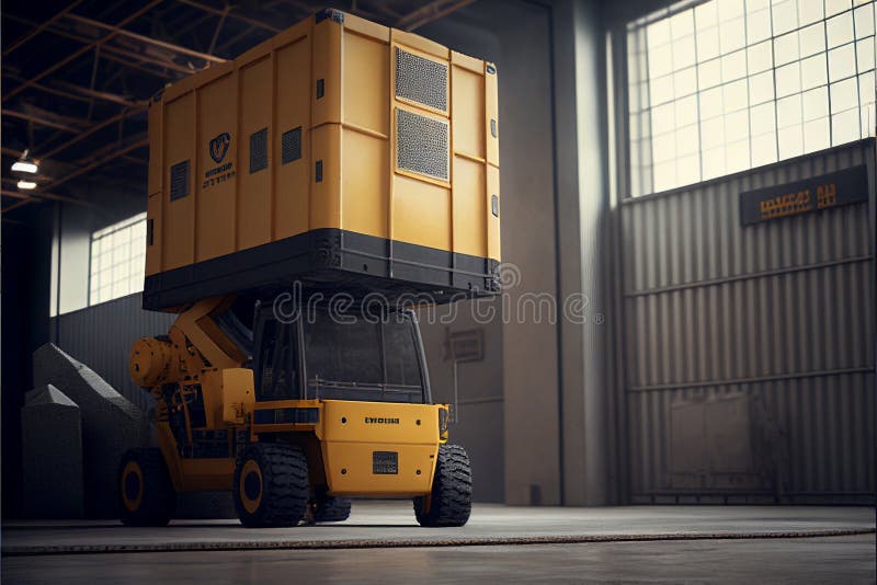 Modern Warehouse and Loader. AI Generated Stock Illustration ...