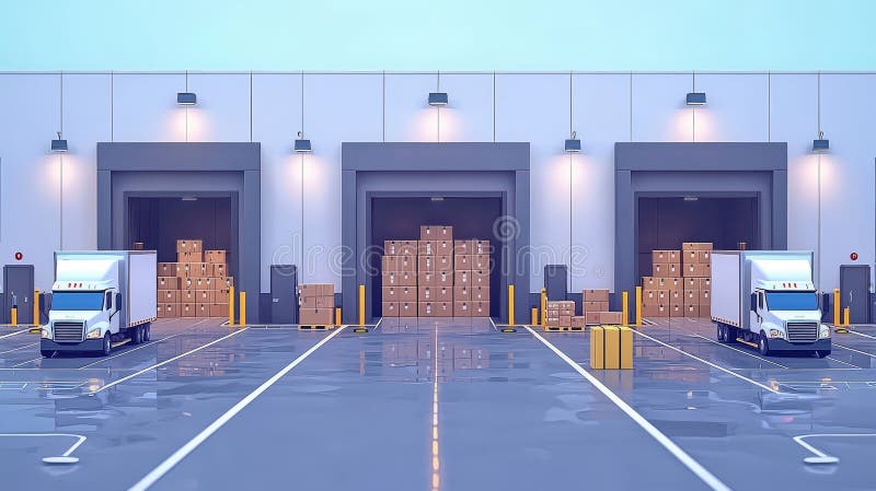 Modern Warehouse Logistics Storage Area Stock Illustrations – 1,792 ...