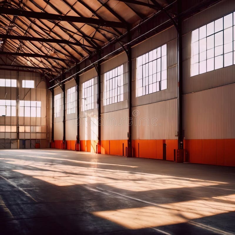 Modern Warehouse Logistics Storage Area Stacked with Boxes and Cargo ...