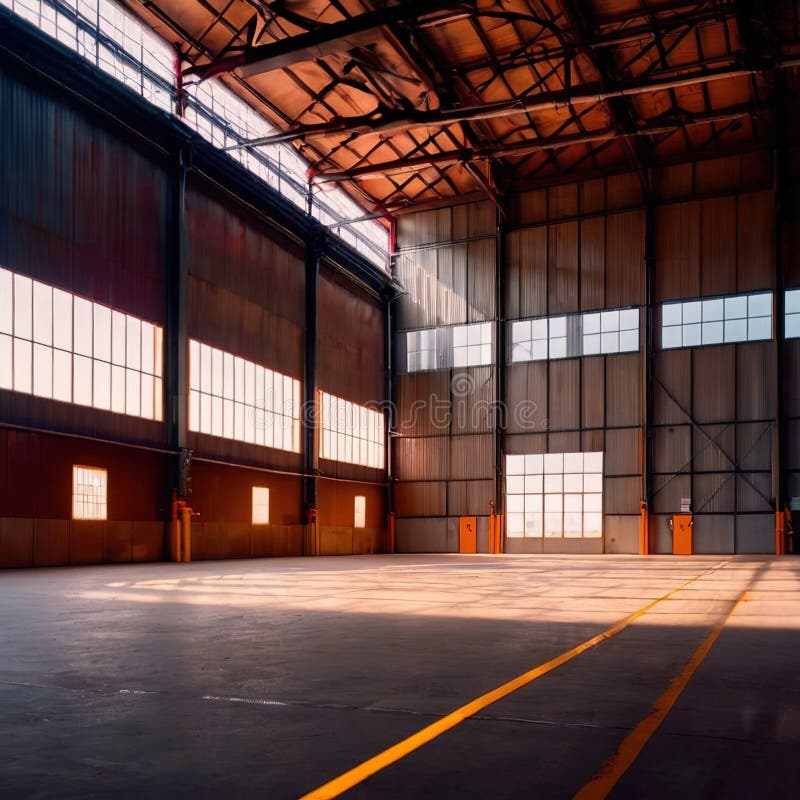 Modern Warehouse Logistics Storage Area Stacked with Boxes and Cargo ...