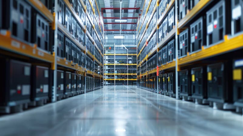 Modern Warehouse Utilizing Automated Storage for Efficient Battery Pack ...