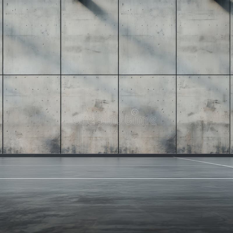 Modern Warehouse Wall and Floor Background Stock Photo - Image of ...