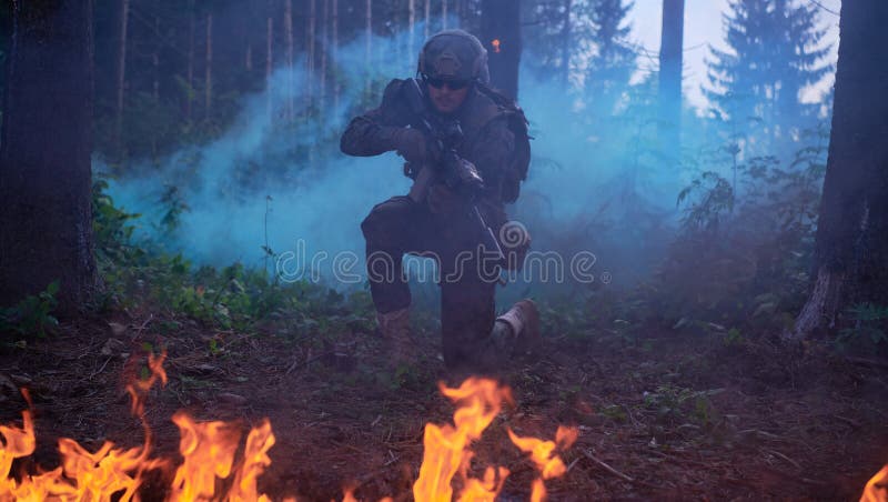 Soldier in action stock image. Image of nato, trooper - 2010259