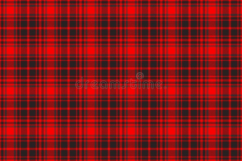 Modern Warm Fire Engine Red Seamless Tartan Background Stock ...