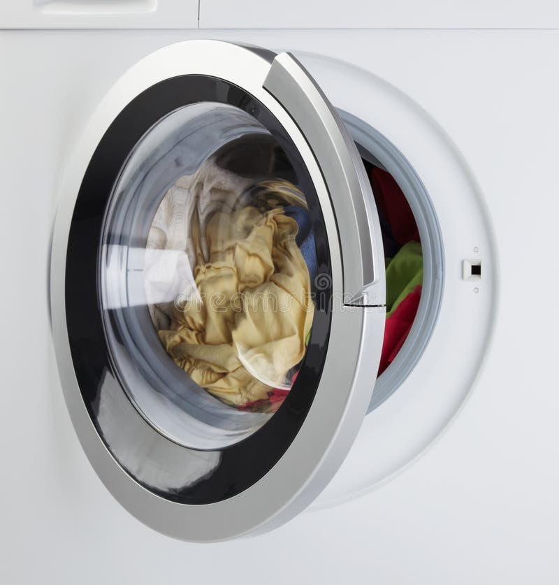 Modern Washing Machine stock image. Image of housework - 18336339