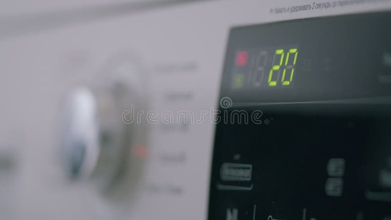 The Modern Washing Machine Display Features a Timer for Enhanced User ...
