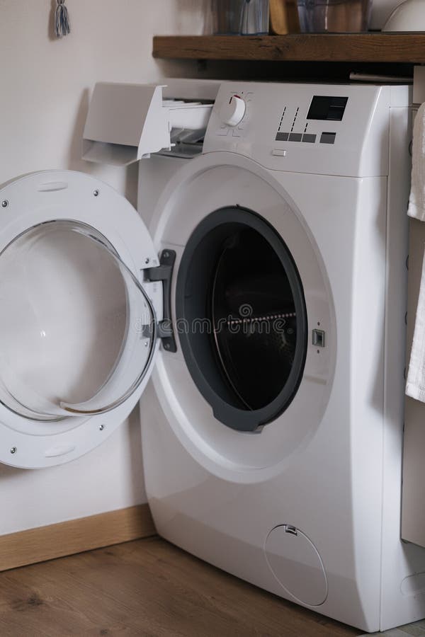 Modern Washing Machine with the Door Open, Ready for Loading or ...
