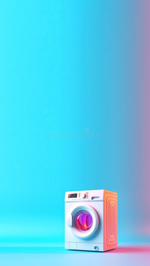 A Modern Washing Machine and Dryer in a Minimalistic Setting with a ...