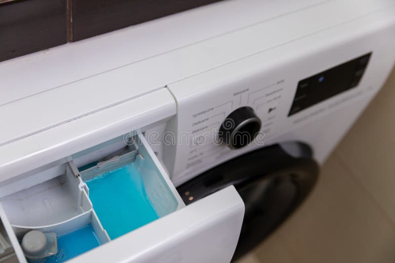This is a Modern Washing Machine that Features a Convenient Detergent ...